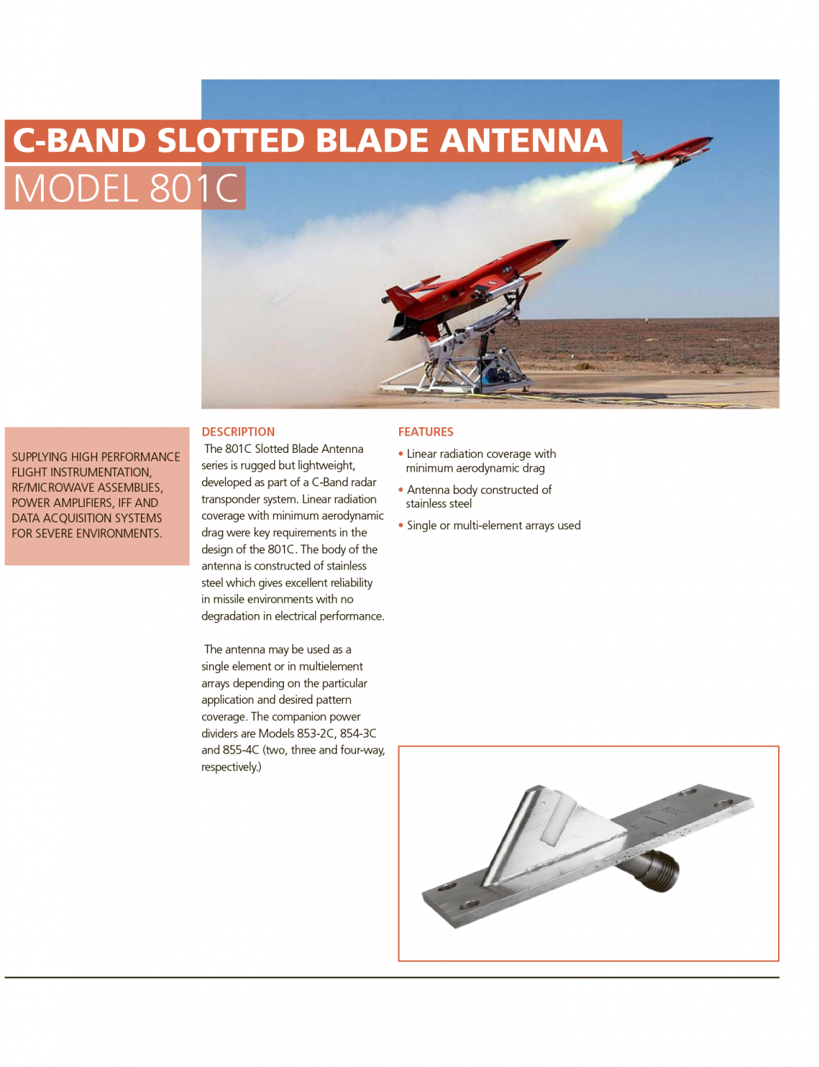 801C: C-Band Slotted Blade Antenna - Tel Data System GmbH