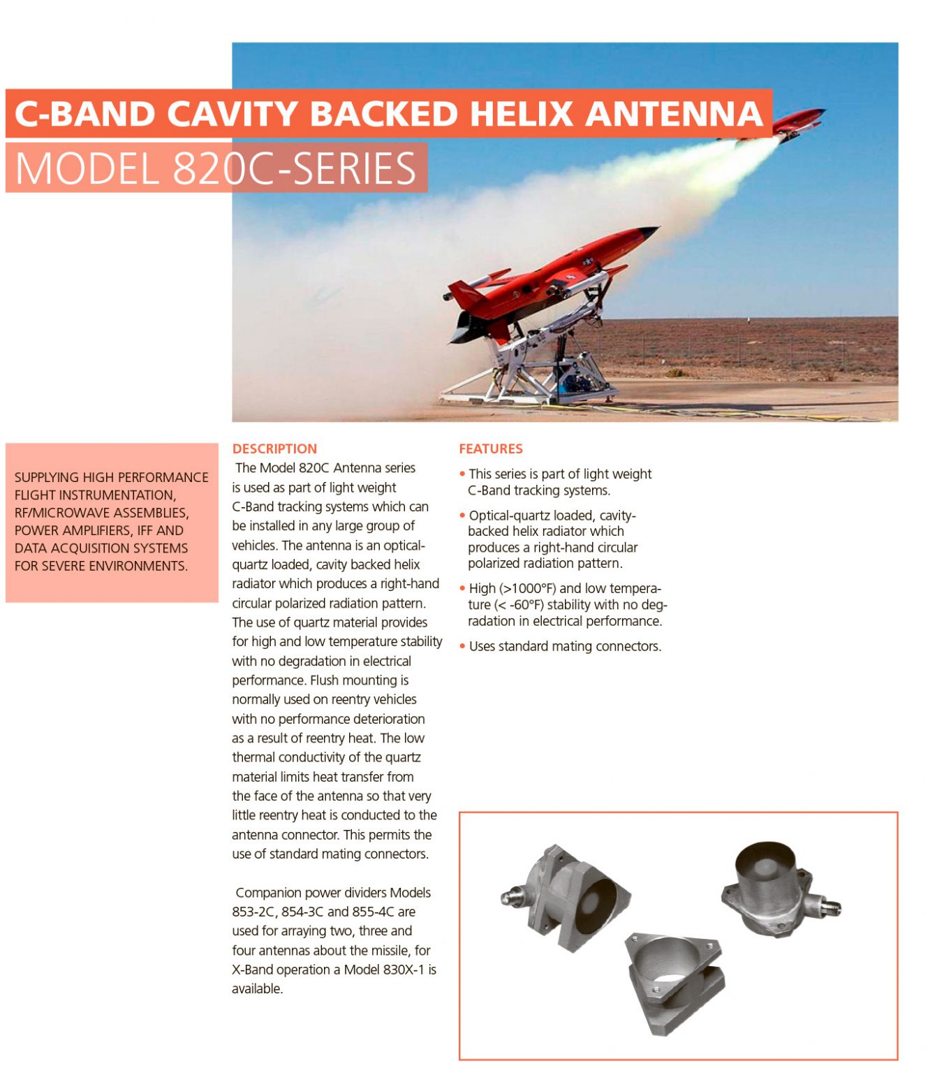 820C: C-Band Cavity Backed Helix Antenna – Tel Data System GmbH